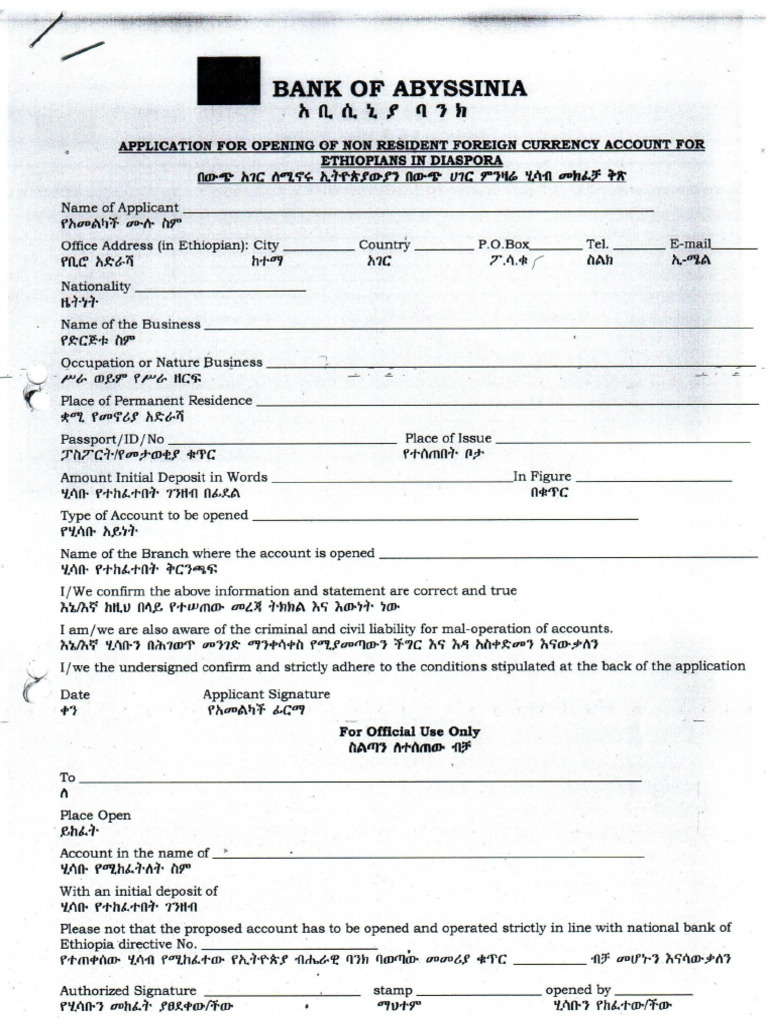 Account Opening Form | PDF