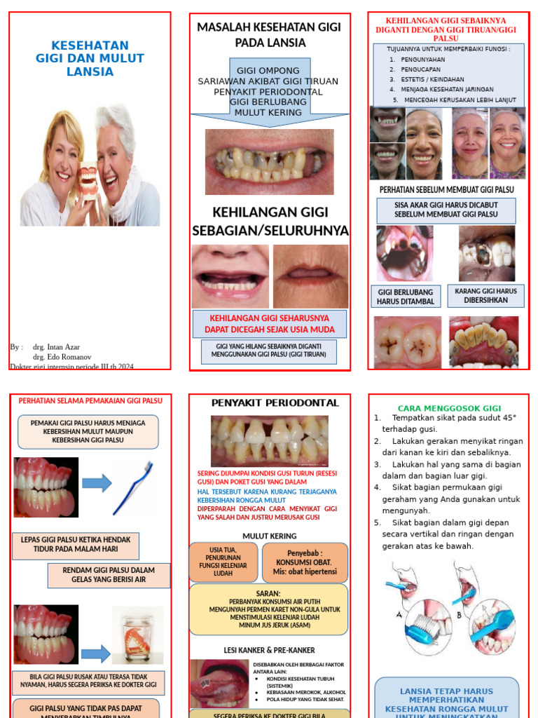 Leaflet Gigi Lansia | PDF
