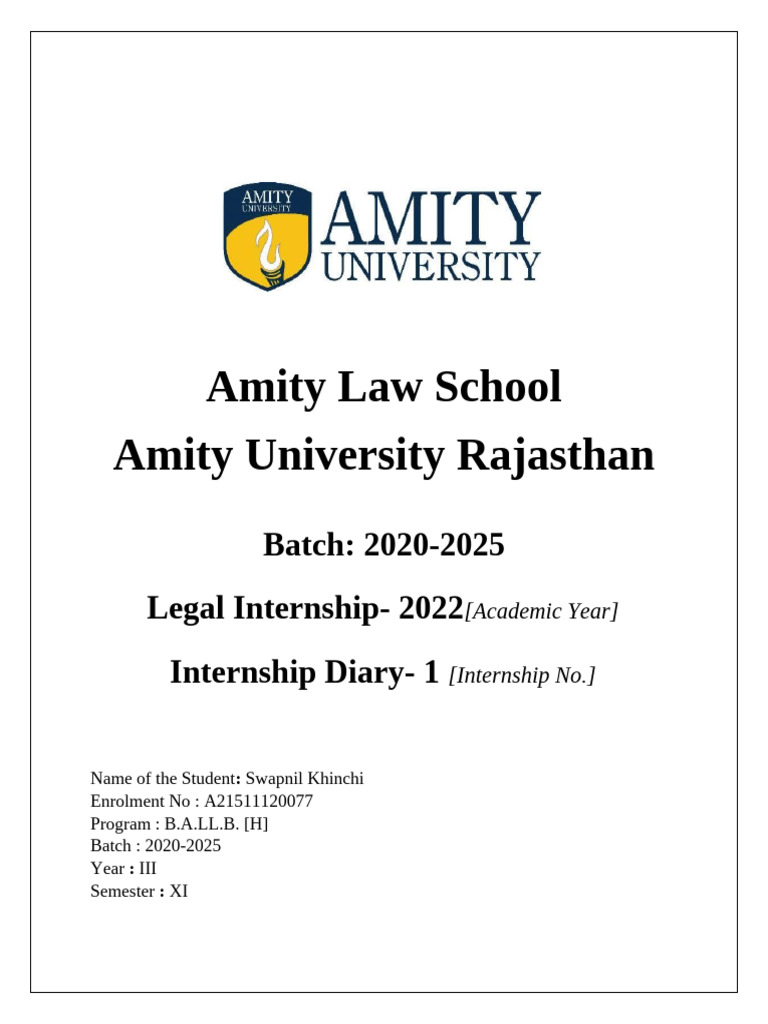 Internship Diary-2 Swapnil | PDF