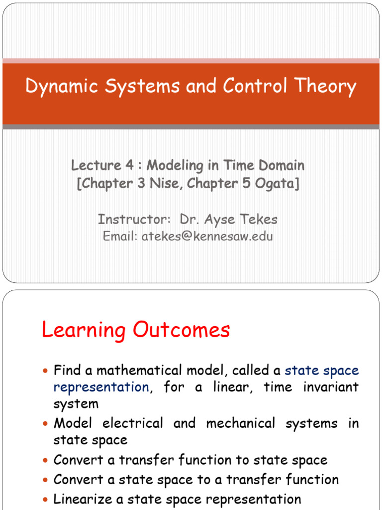 State Space Representation | PDF | Equations | Mathematics