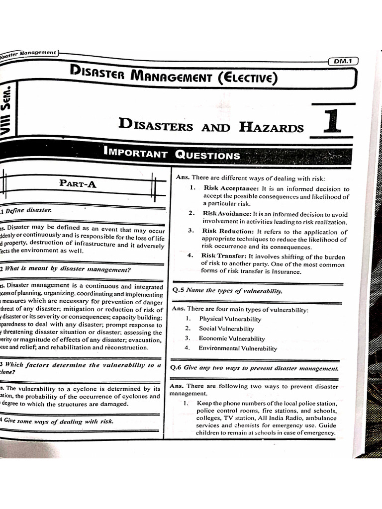 Disaster Management NK BOOK | PDF