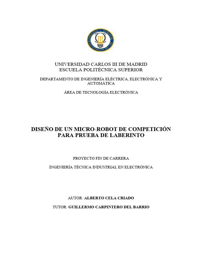 PFC Alberto Cela Criado | PDF | Microcontrolador | Engranaje