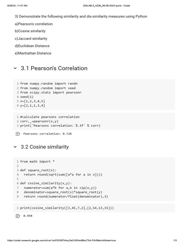 DMLAB-3 - 4238 - 08-08-2024.ipynb - Colab | PDF | Teaching Methods & Materials