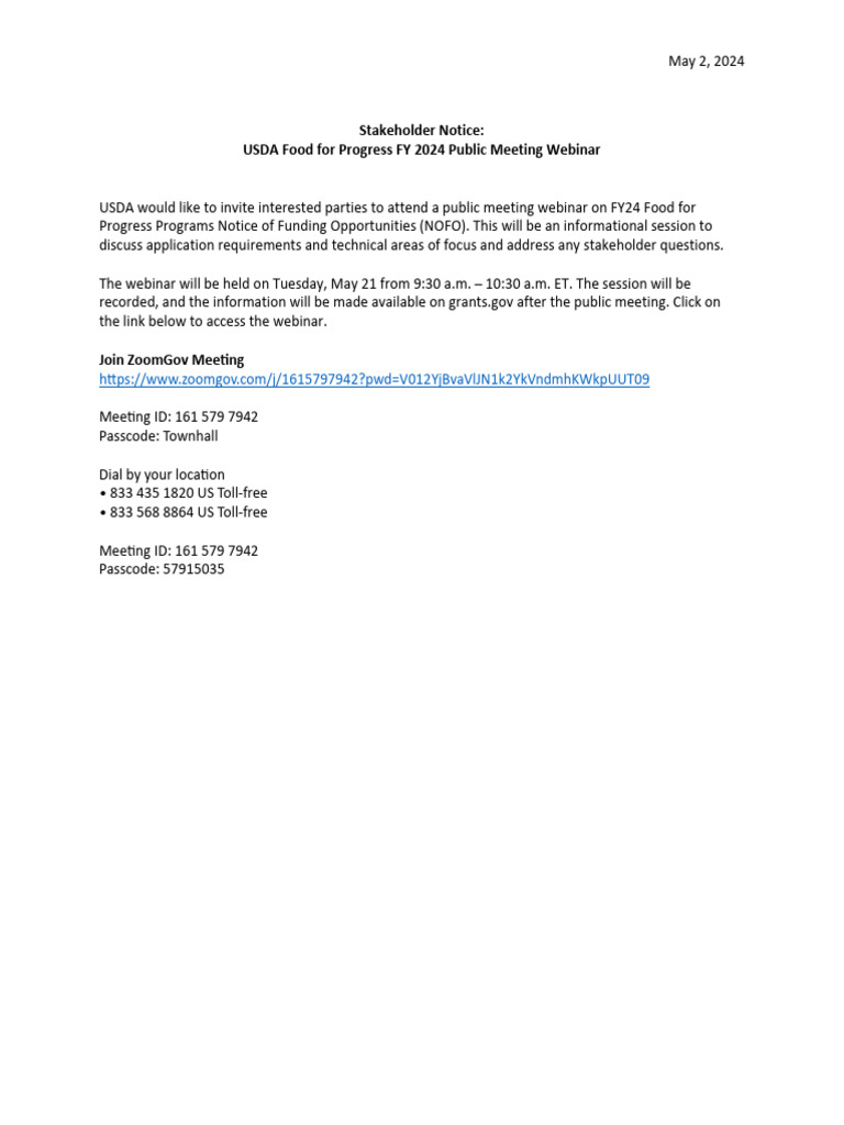 FY24 FFPR Public Meeting Announcement | PDF