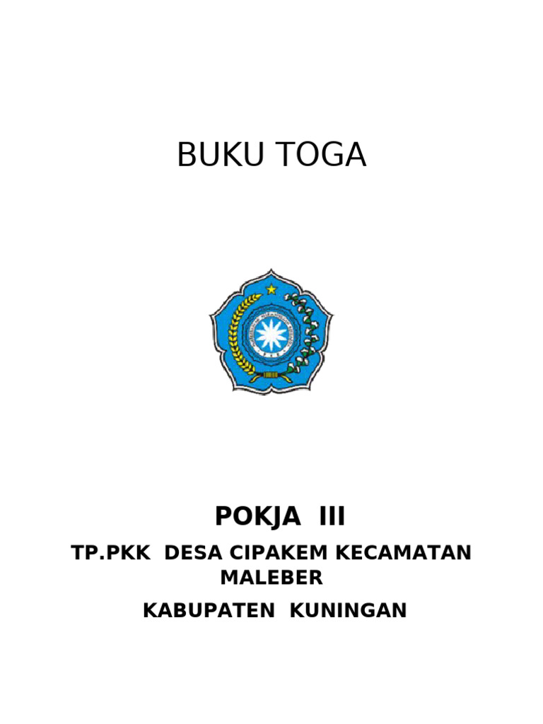 Catatan Data Tanaman Toga-1 Pokja 3 | PDF