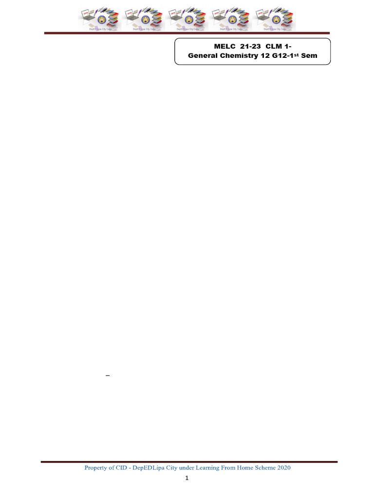 Chemistry Week 1 2 QTR 2 | PDF | Atomic Orbital | Atoms