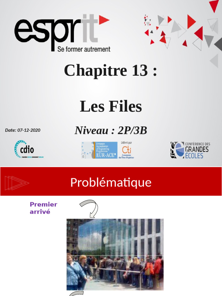 Chap - 13 Les Files | PDF | Pointeur (programmation) | Informatique