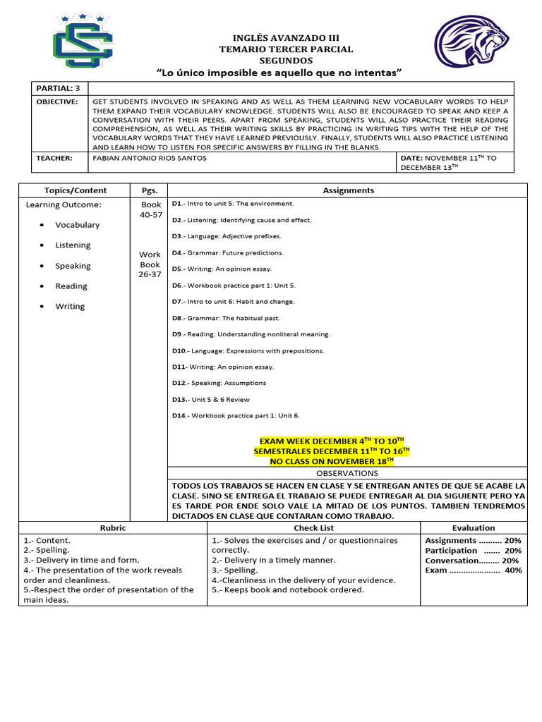 Temarios Segundo | PDF | Learning | Cognition