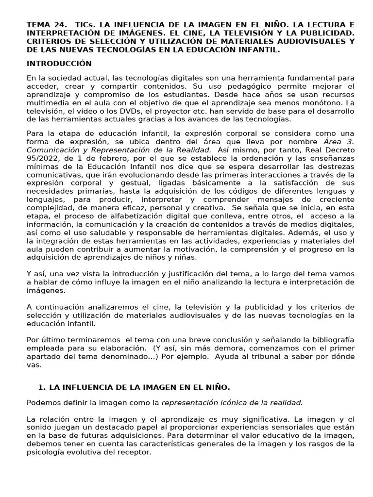 Tema 24 Tics 2 | PDF | Enseñando | Aprendizaje