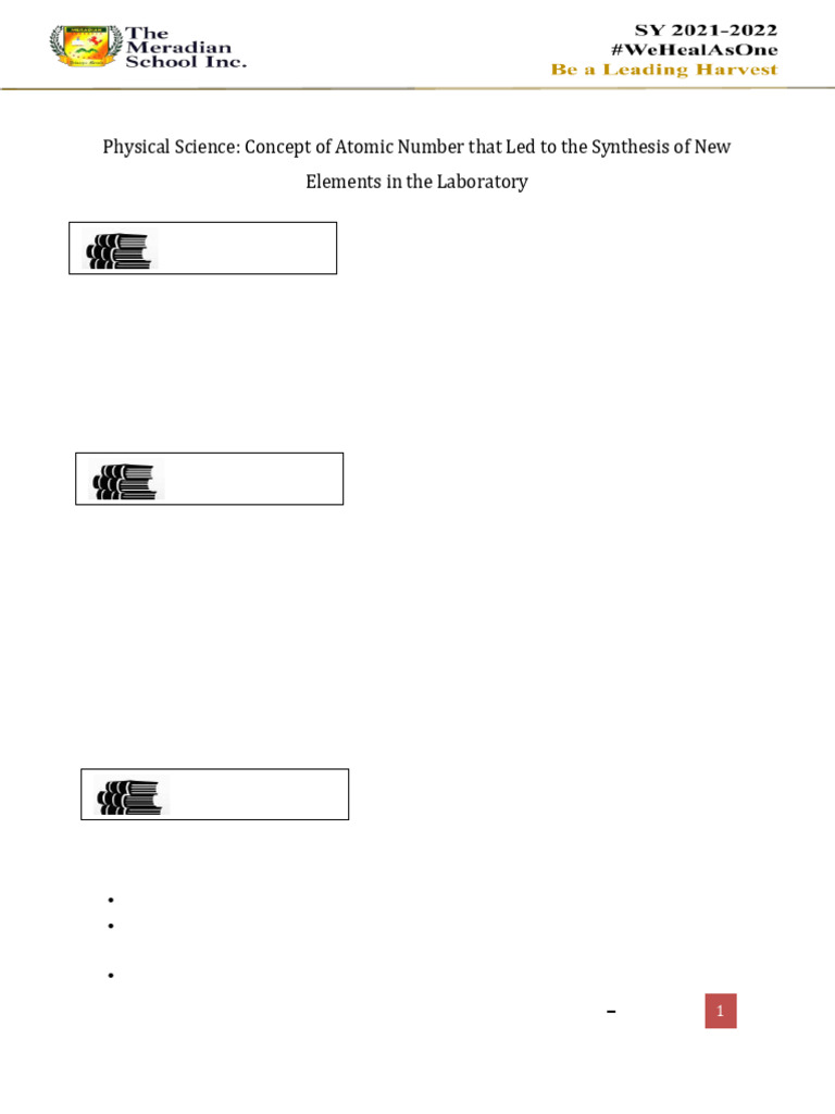 Module 2 Physical Science Group Tasks | PDF | Chemical Elements ...
