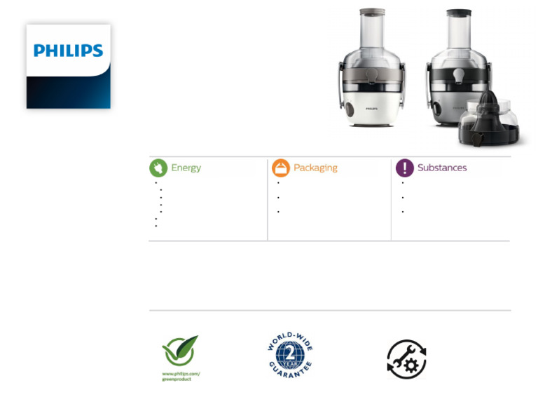 Philips Eco Passport for Juicers | PDF | Polyvinyl Chloride | Materials