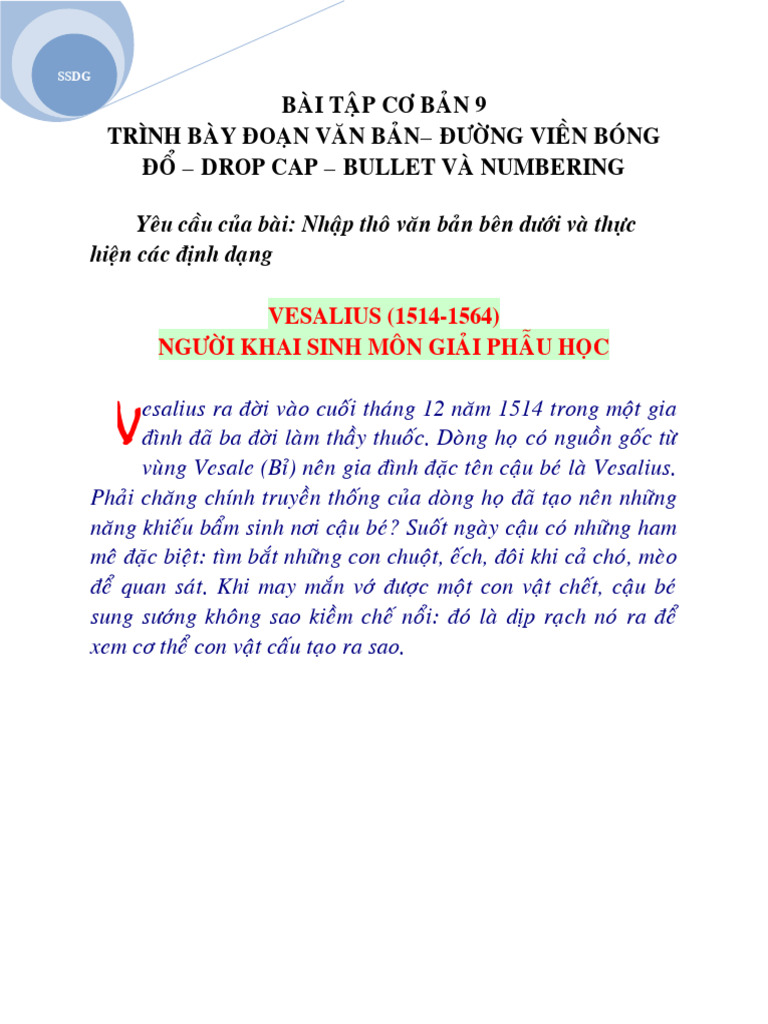 Bai Tap Co Ban 9 | PDF