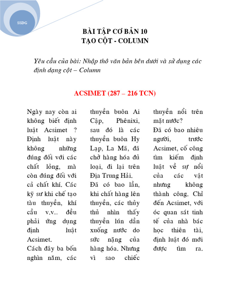 Bai Tap Co Ban 10 | PDF