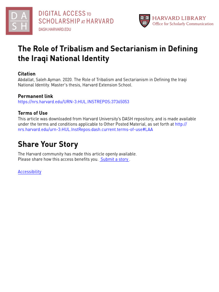 Iraqi National Identity | PDF | Iraq | Sectarianism