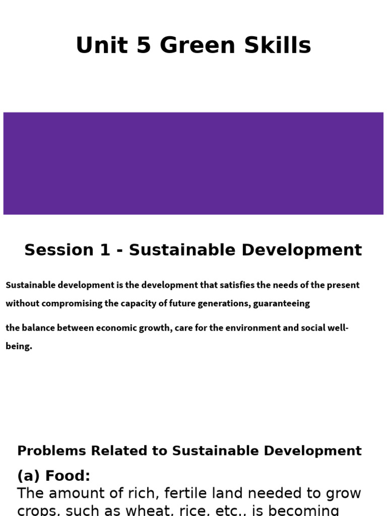 Green Skills for Sustainable Development | PDF | Sustainability ...