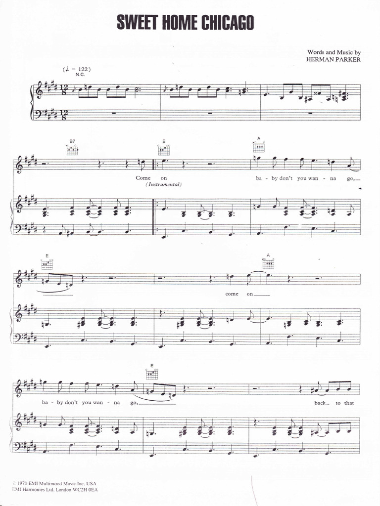 Sweet Home Chicago | PDF