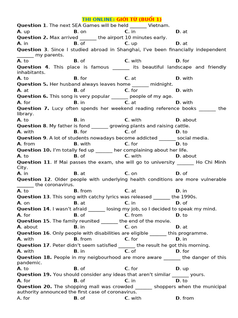 Thi Online:: Gi I T (Bu I 1) | PDF