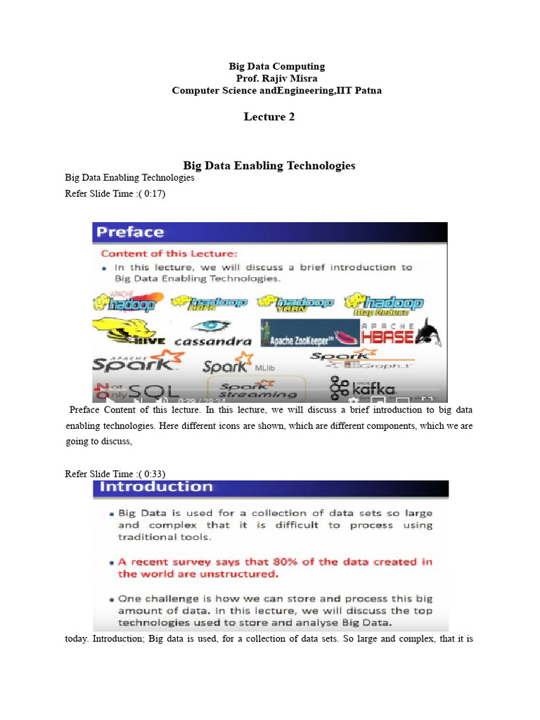 Lec 2 | PDF | Apache Spark | Apache Hadoop Lec 2 | PDF | Apache Spark | Apache Hadoop