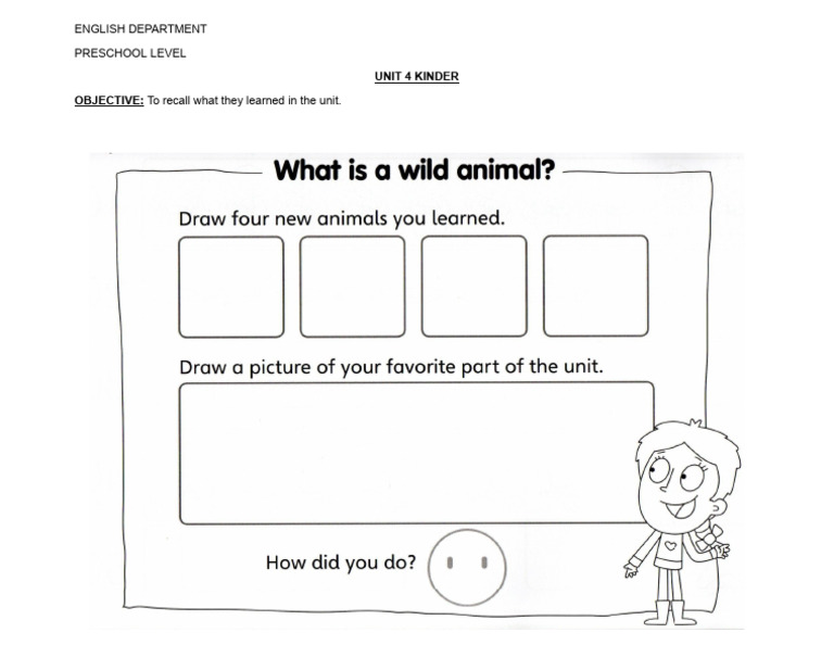 Unit 4 Review Kinder | PDF