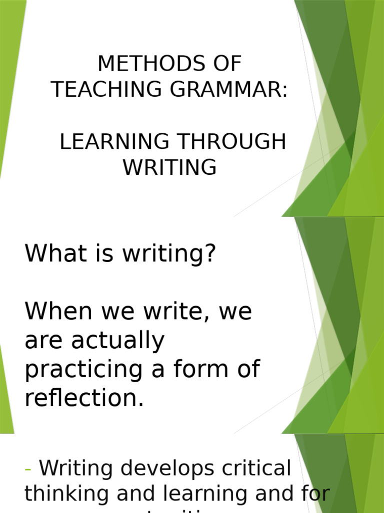 Methods of Teaching Grammar | PDF