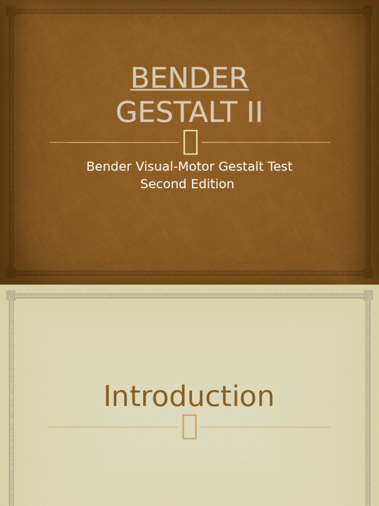 Bender Gestalt Visual Motor Test | PDF | Intellectual Disability ...