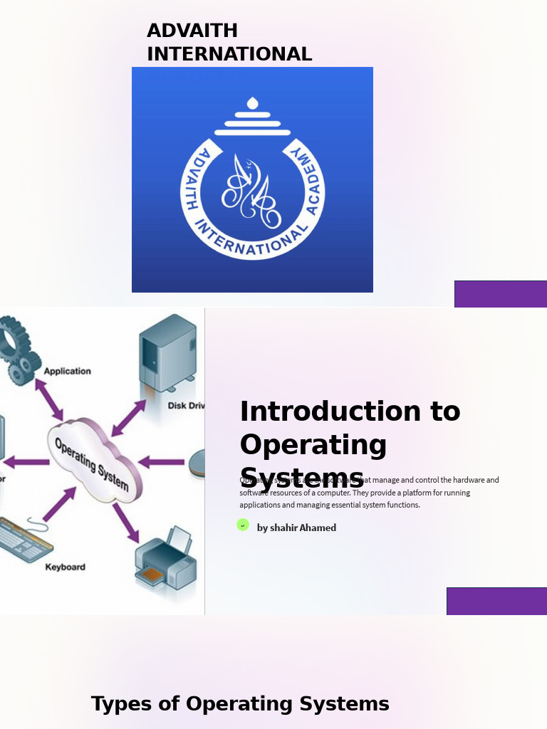 Advaith International Academy | PDF | Operating System | Central Processing Unit