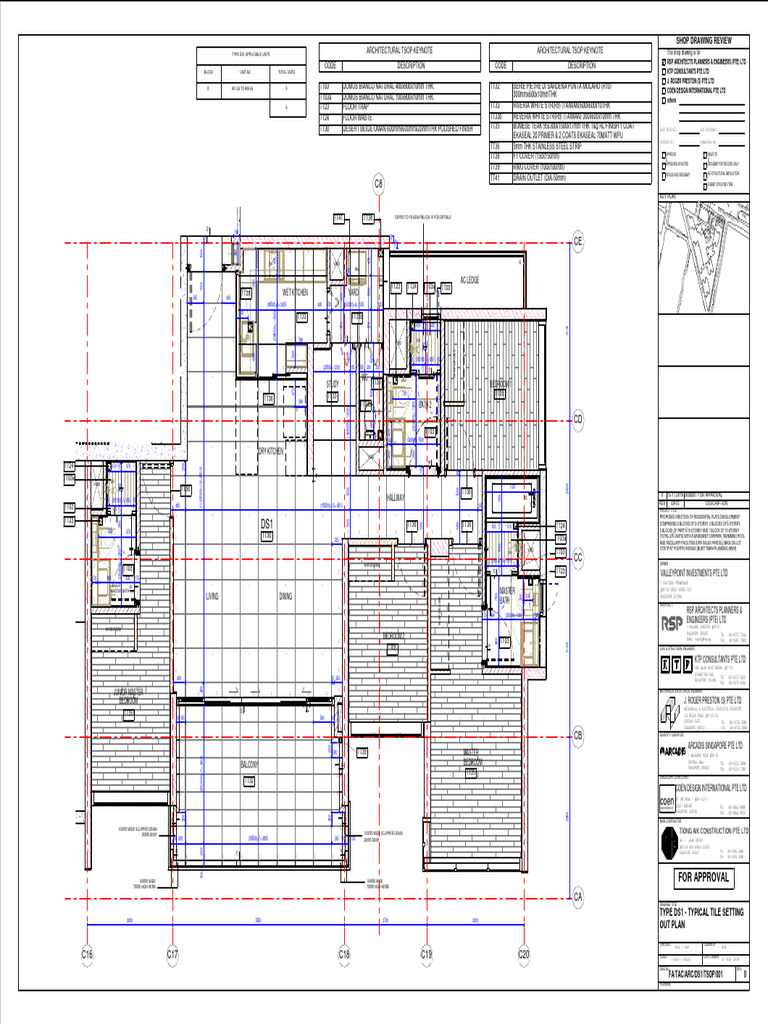 Sample Tile Setting Out Plan (TSOP) | PDF
