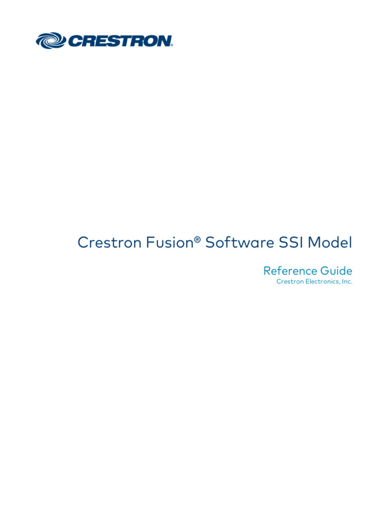 MG RG Crestron Fusion Software Ssi Module | PDF | Input/Output ...