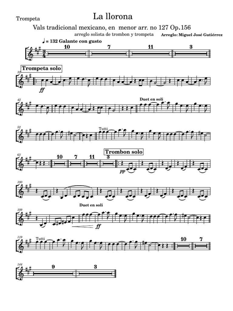 La Llorona-Trompeta | PDF