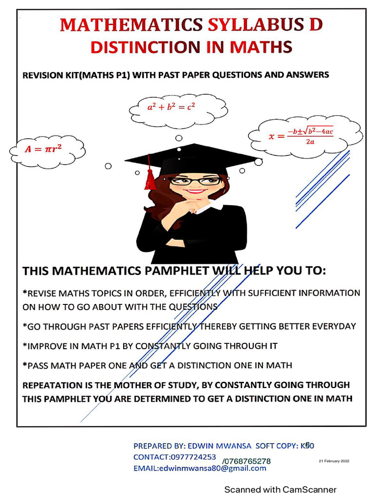 Mathematics Syllabus D Revision Kit | PDF