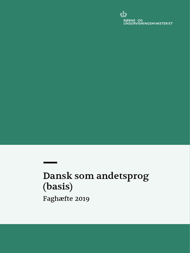 Faghæfte - Dansk Som Andetsprog - Basis | PDF