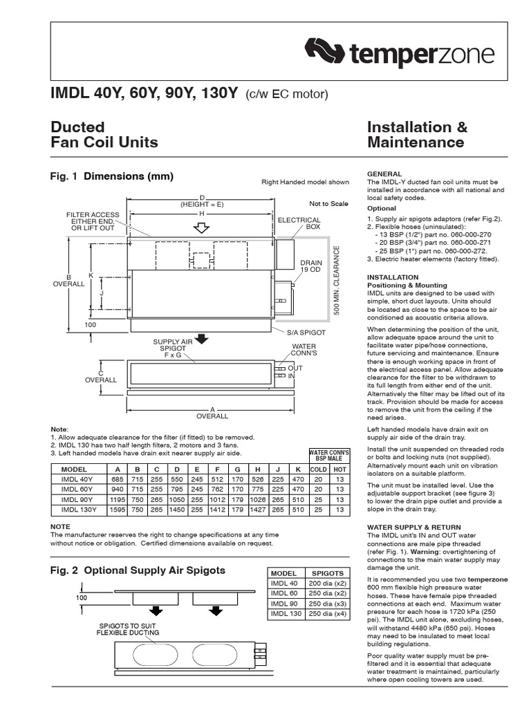 IMDL-Y Series IM 0524 | PDF | Thermostat | Switch