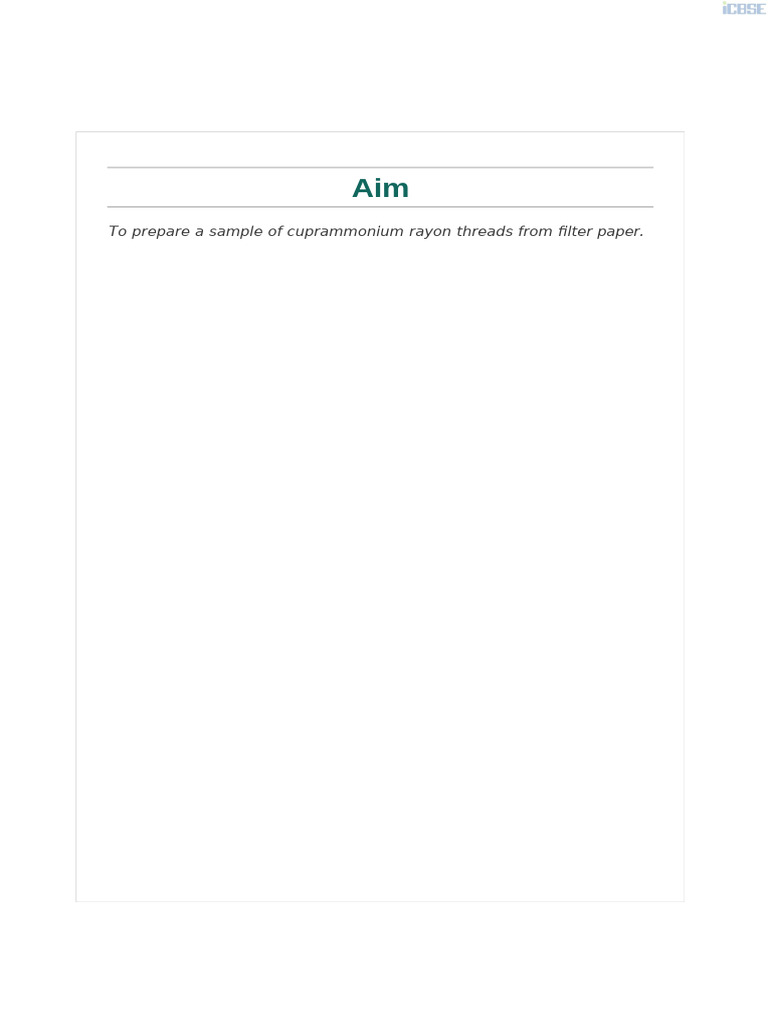 Preparation of Rayon Threads | PDF | Rayon | Fibers