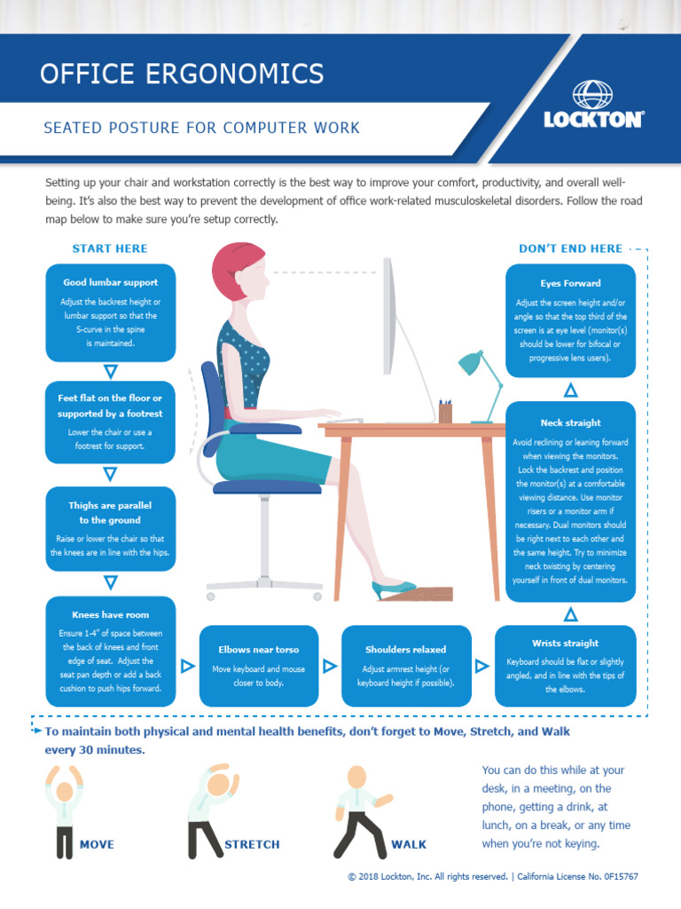 Lockton Seated Posture Handout | PDF | Chair