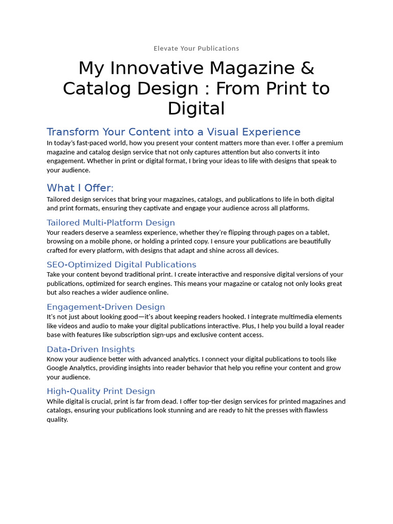 Innovative Digital Magazine Design | PDF | Page Layout | Search Engine ...