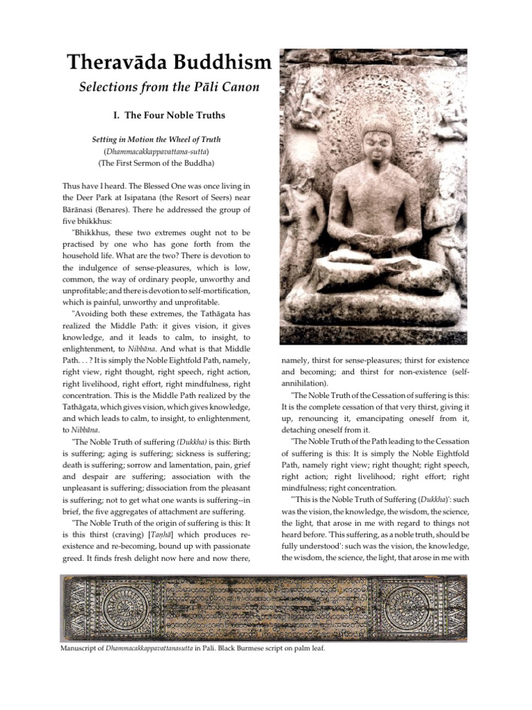 Understanding the Pāli Canon and Suffering | PDF | Noble Eightfold Path ...