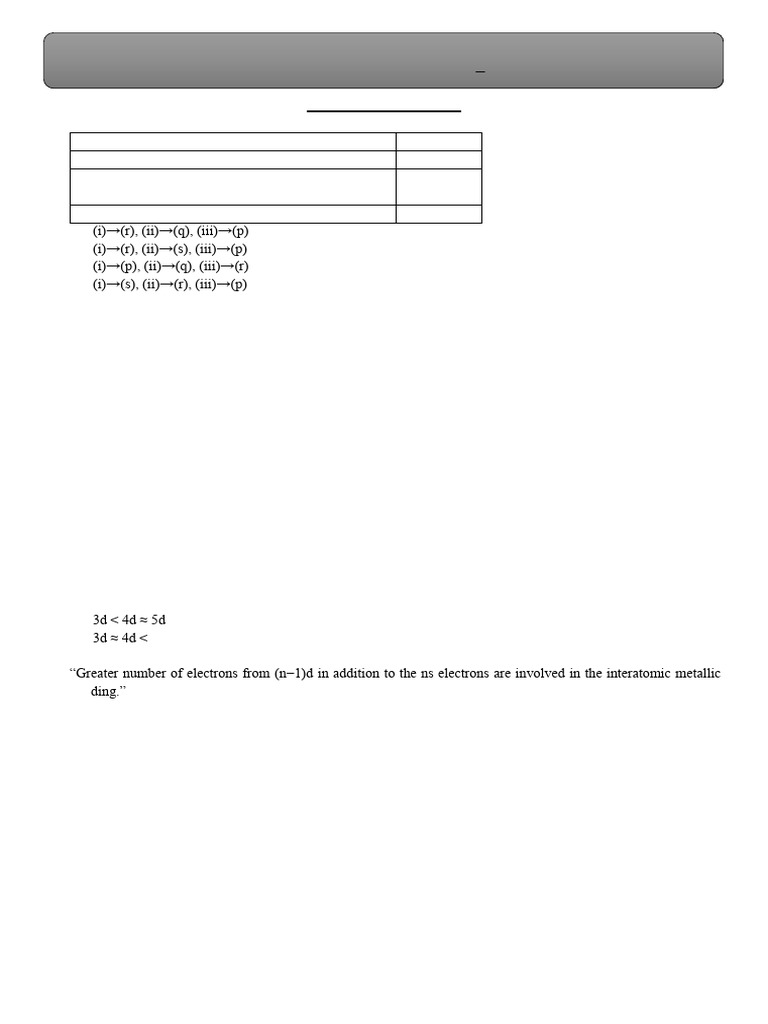 D and F Block Imp Questions For CBSE | PDF | Transition Metals | Lanthanide