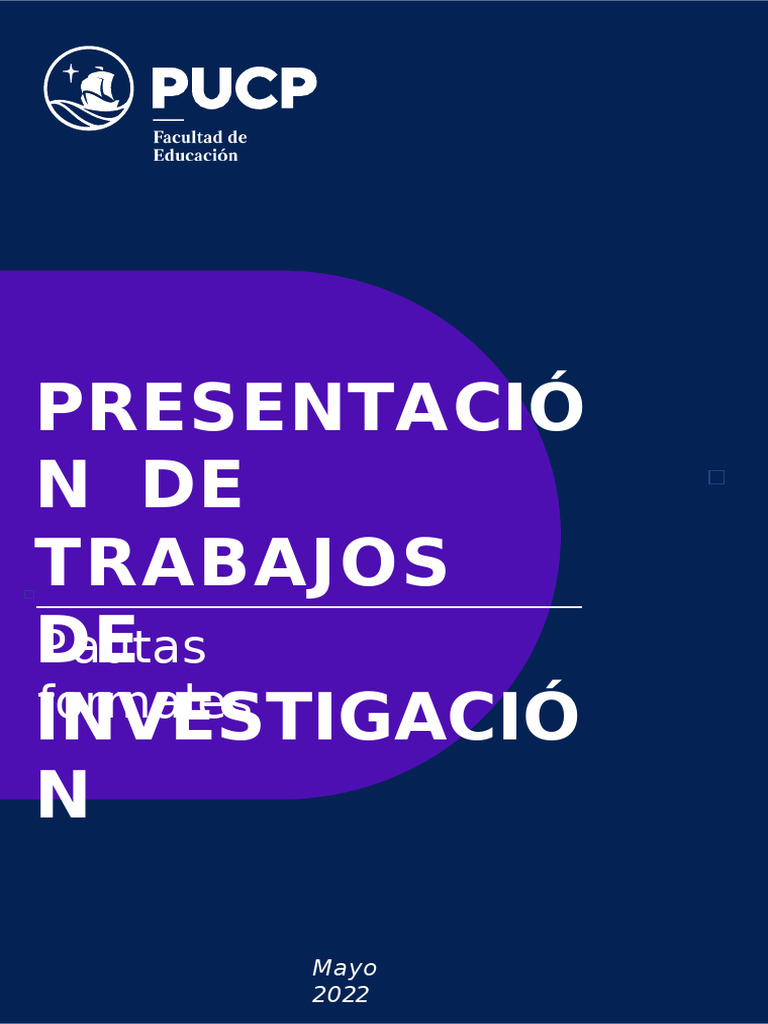 Pautas para Trabajos de Investigación | PDF | Estilo apa | Caso de carta