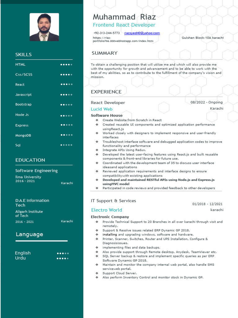 Rozee CV 174827054 5356712 Muhammad Riaz | PDF | Computer Security ...