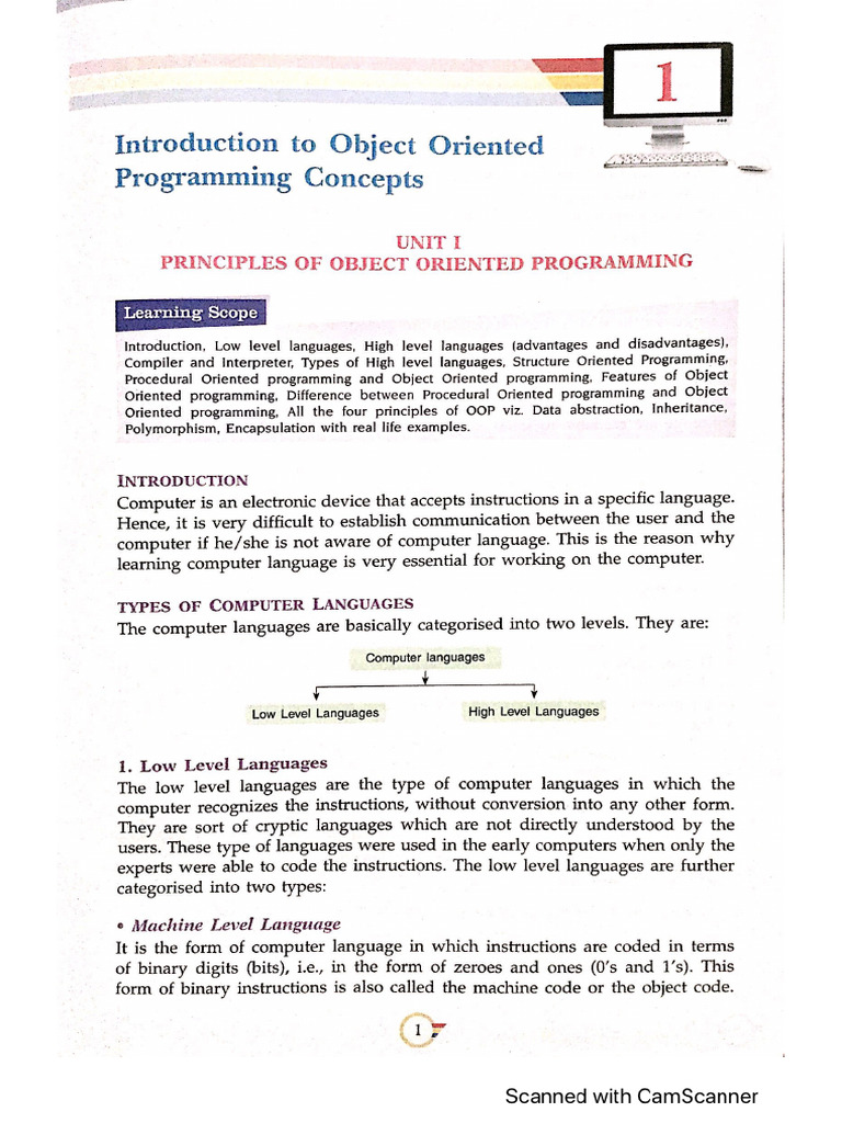 Introduction To Object Oriented Programm | PDF