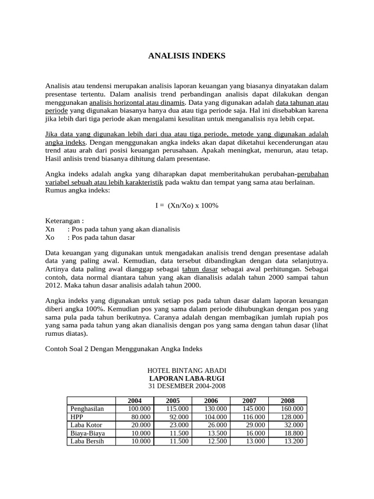 Analisis Indeks | PDF