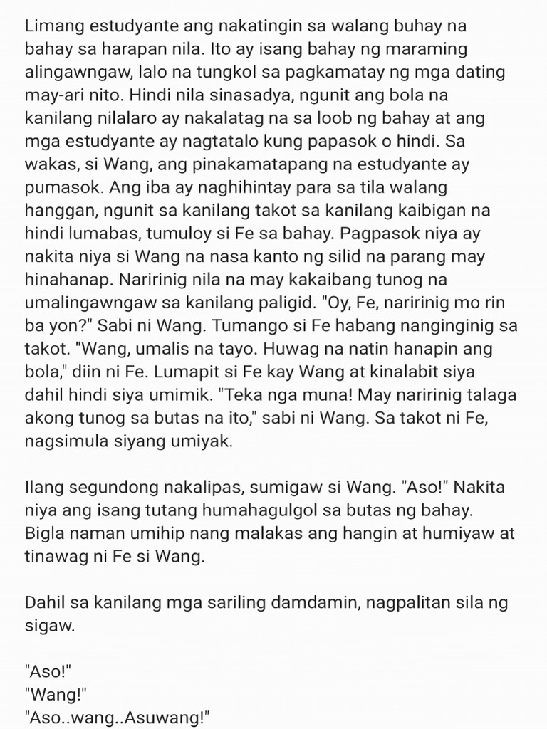 Notes Alamat NG Aswang | PDF