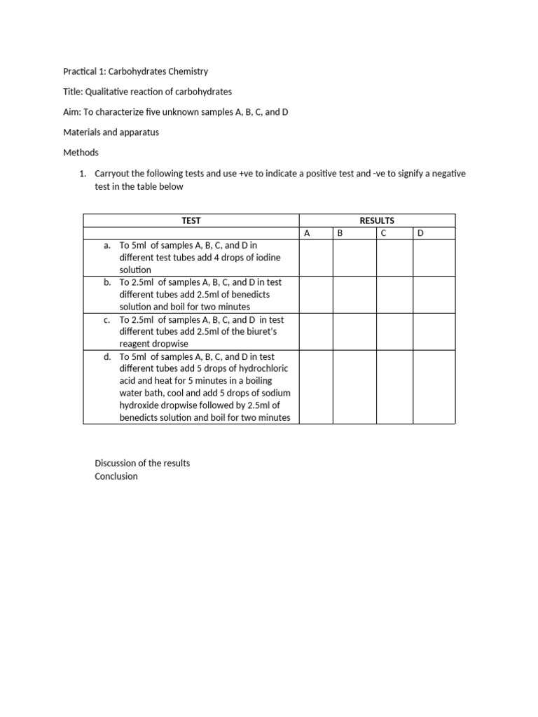 Practical Food Tests 1 | PDF | Cooking, Food & Wine | Science & Mathematics