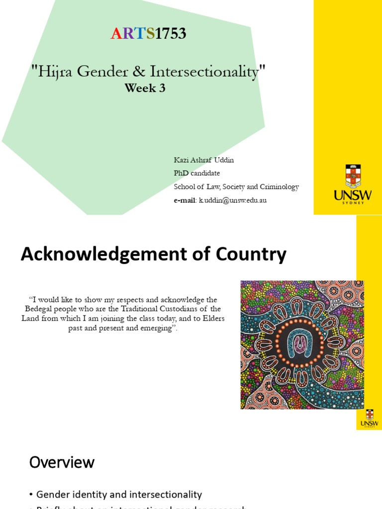 Week 3 Lecture Slides | PDF | Intersectionality | Gender Week 3 Lecture Slides | PDF | Intersectionality | Gender