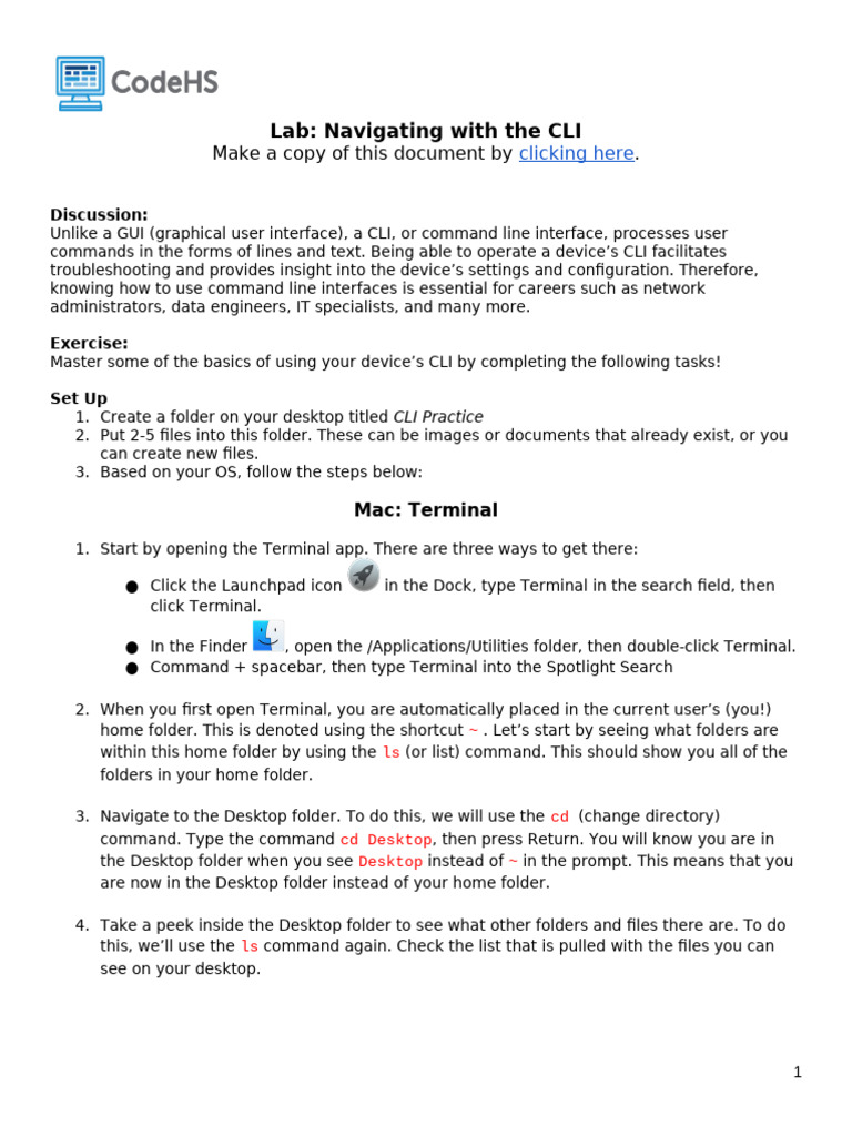 CLI Navigation Basics for Users | PDF | Command Line Interface | Directory (Computing)