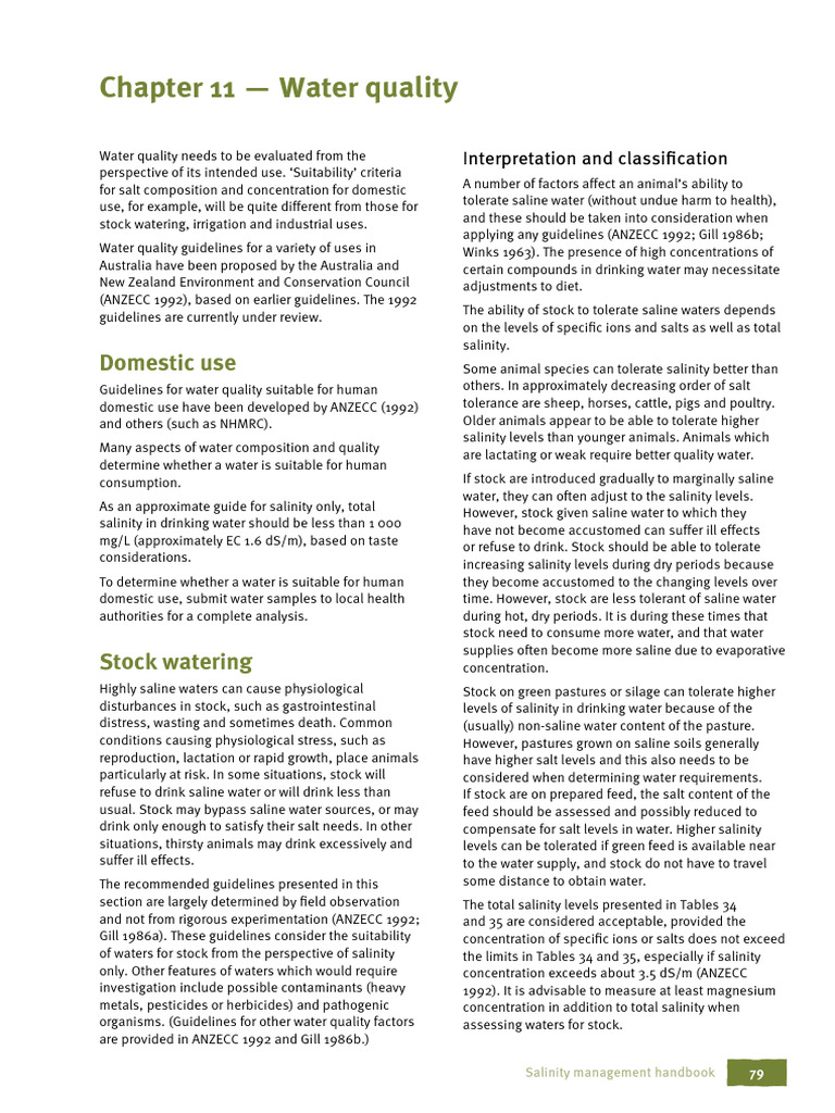 Salinity Management Handbook ch11 | PDF | Soil | Salinity