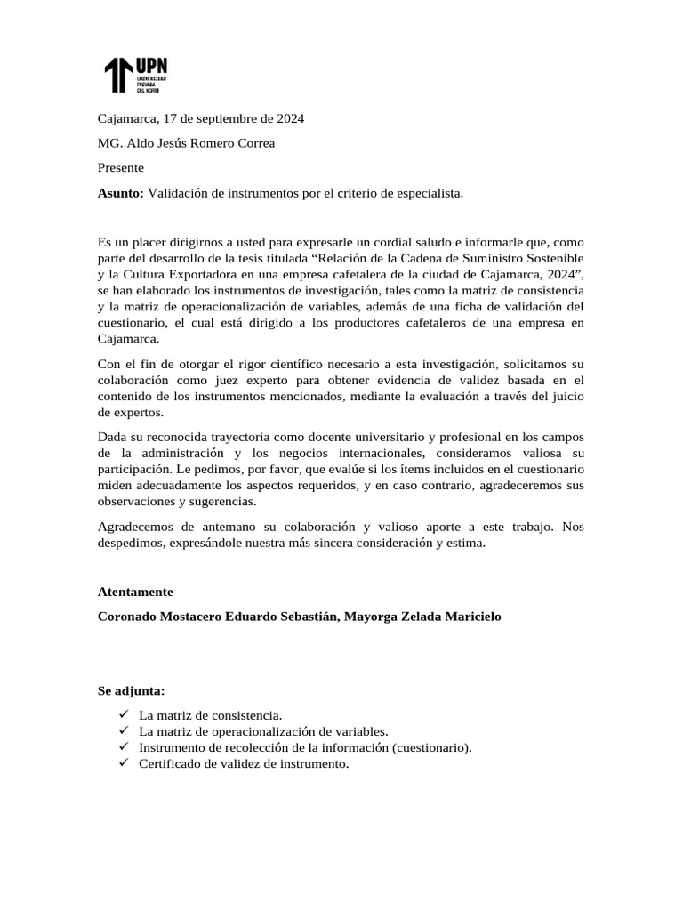 Documento de Validacion | PDF | Marketing | Business
