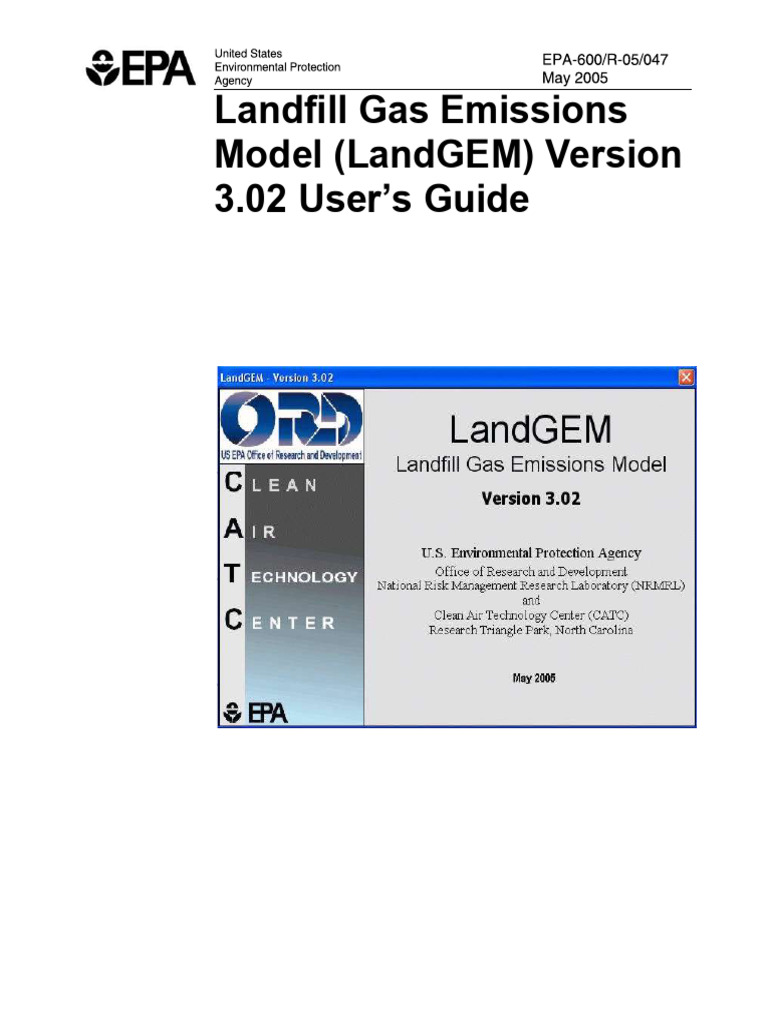 LandGEM User's Guide for Emissions | PDF | Microsoft Excel | Waste