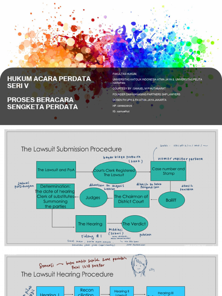 Proses Beracara Sengketa Perdata V | PDF