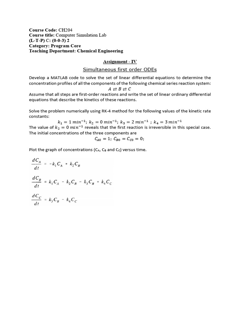 MATLAB Assignment IV | PDF